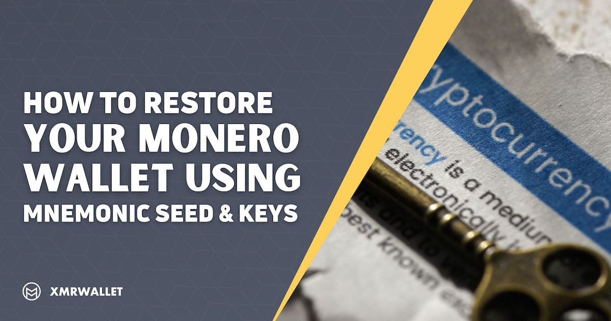 How To Restore Your Monero XMR Wallet On The CLI Using Seed And Keys